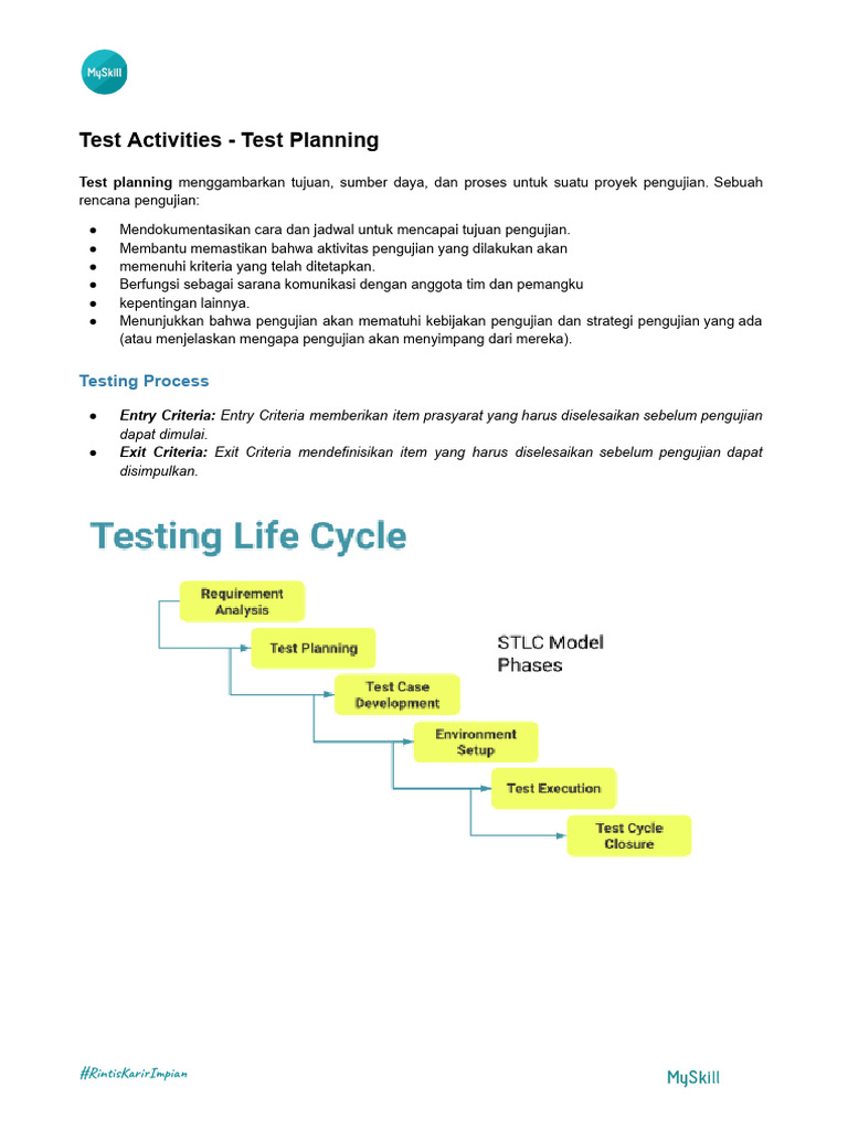 Test Activities - Test Planning | PDF