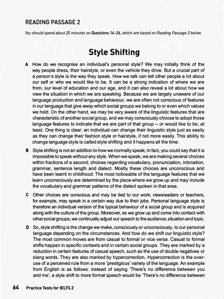 Style Shifting | PDF