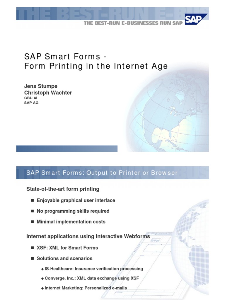 1 - SAP Smart Forms - Form Printing in The Internet Age | PDF | Sap Se ...