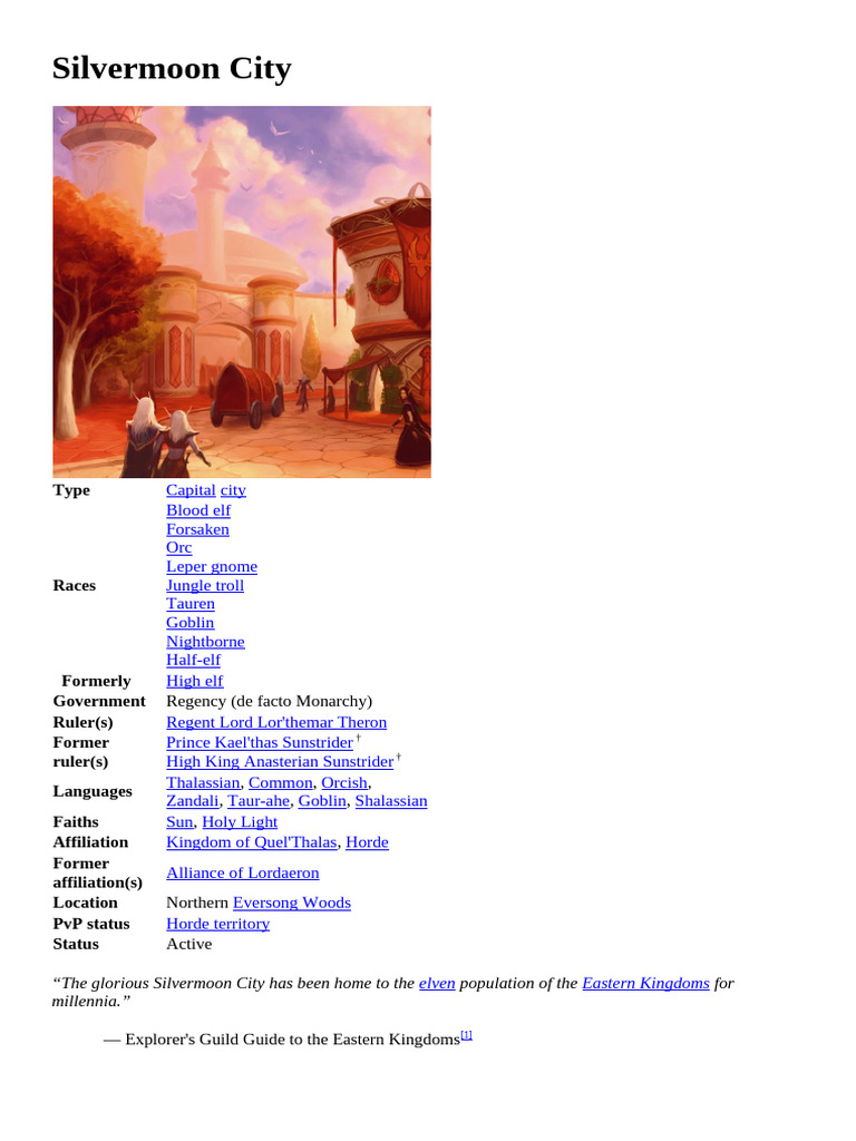 Place - Silvermoon City | PDF