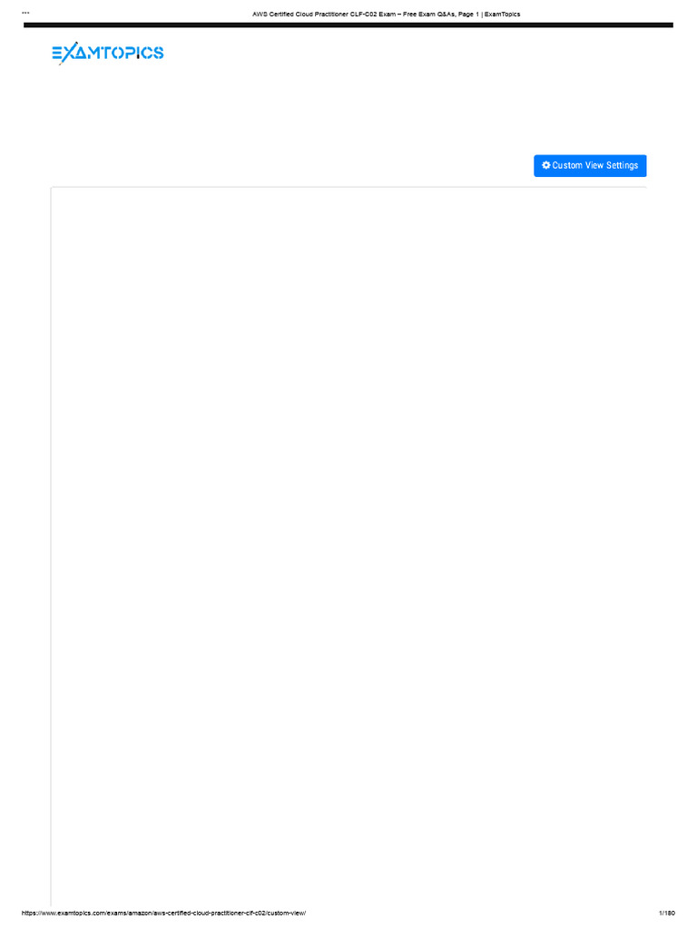 CLF-C02 Examtopic | PDF | Amazon Web Services | Technology & Engineering