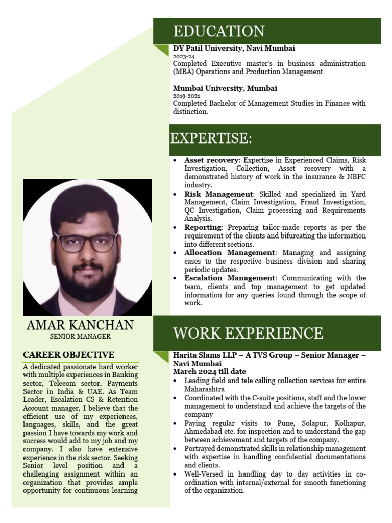 Amar Kanchan - Resume | PDF