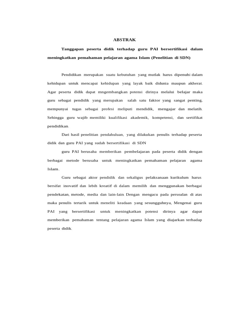 Abstrak Dan Daftar Isi | PDF