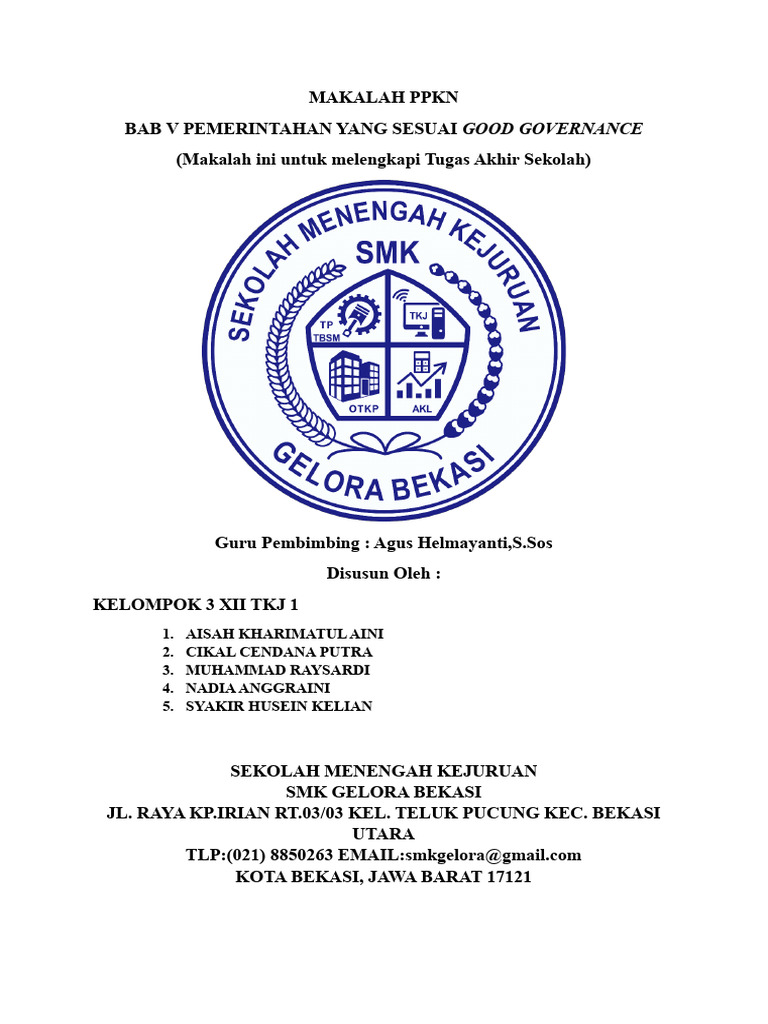 Makalah PPKN Kelompok 3 Xii TKJ 1 | PDF