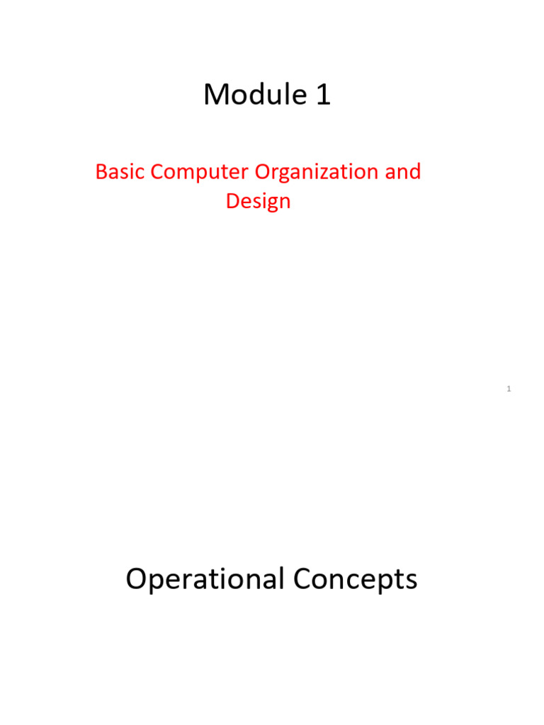 COA Module I | PDF
