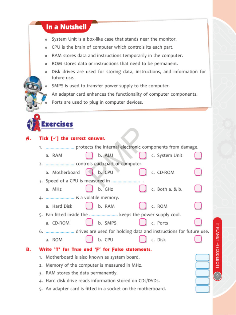 Computer Chapter1 Class 4 | PDF