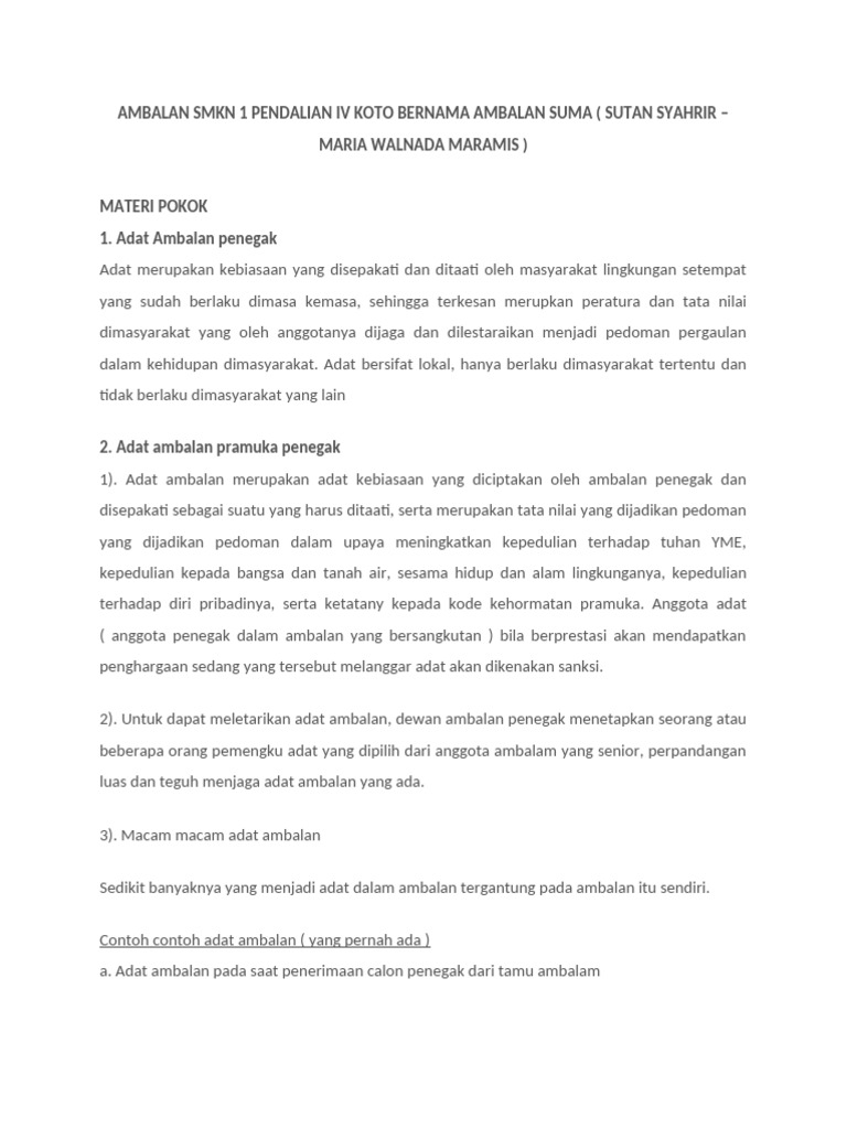 Adat Ambalan | PDF