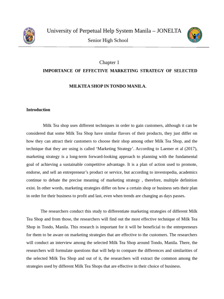 Research Paper Chapter 1 | PDF