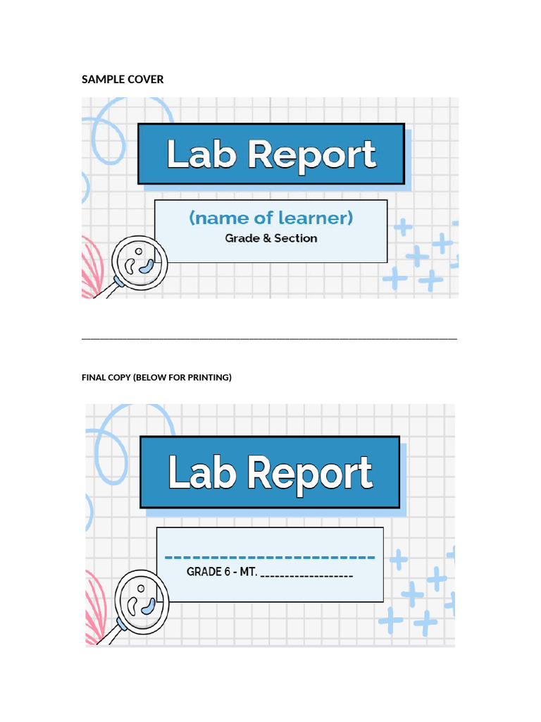 Labreport Cover | PDF