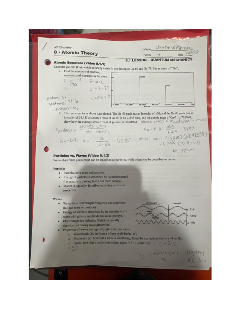 8.1 Chemistry Notes | PDF