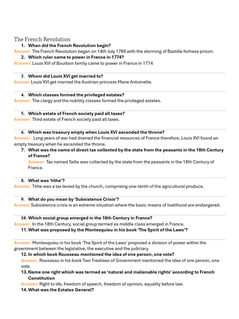 French Revolution Imp File | PDF | French Revolution | History