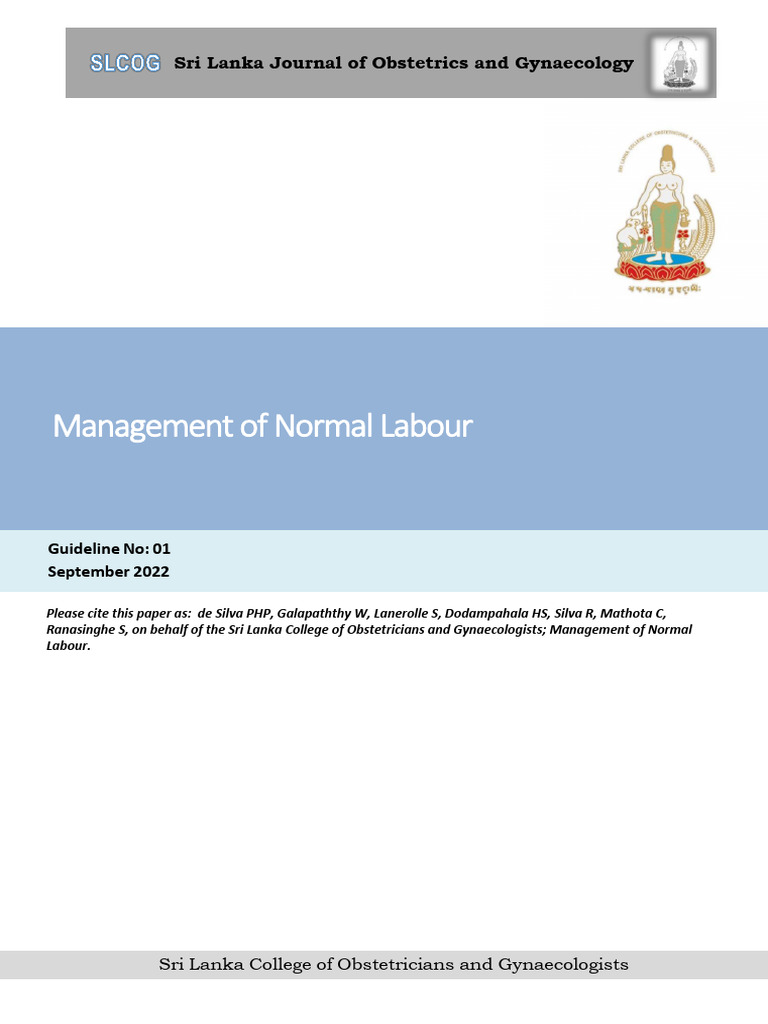 SLCOG Guidelines for Normal Labour Management | PDF | Childbirth ...