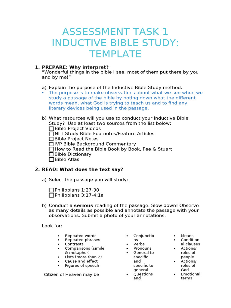 H2RB Inductive Bible Study Final | PDF