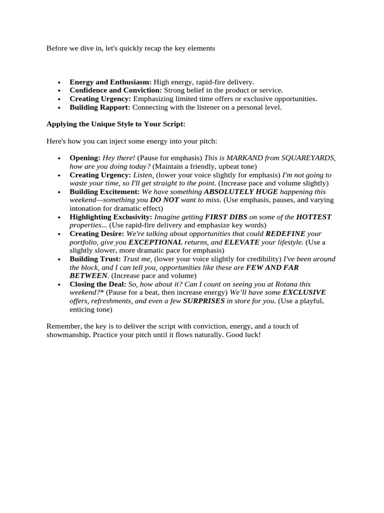 TIPS For EVENT CALLING | PDF