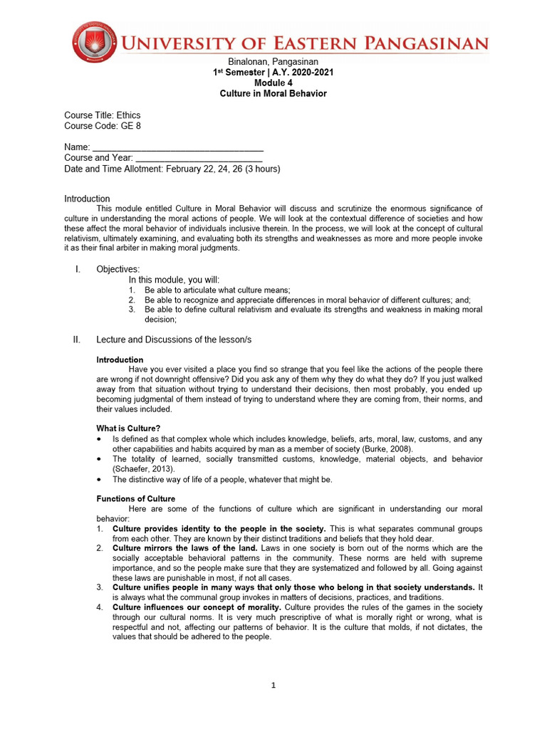 Ethics Module 4 | PDF
