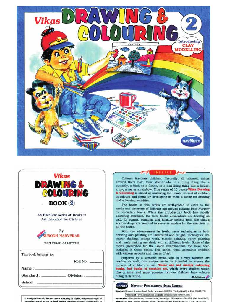 Drawing & Colouring - 2 (Only Cover & and A Few Pages To Get An Idea) | PDF