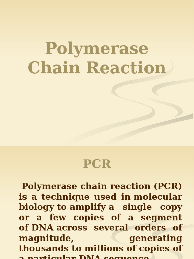 Polymerase Chain Reaction | PDF | Polymerase Chain Reaction | Primer ...