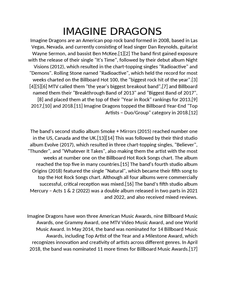 Imagine Dragons | PDF