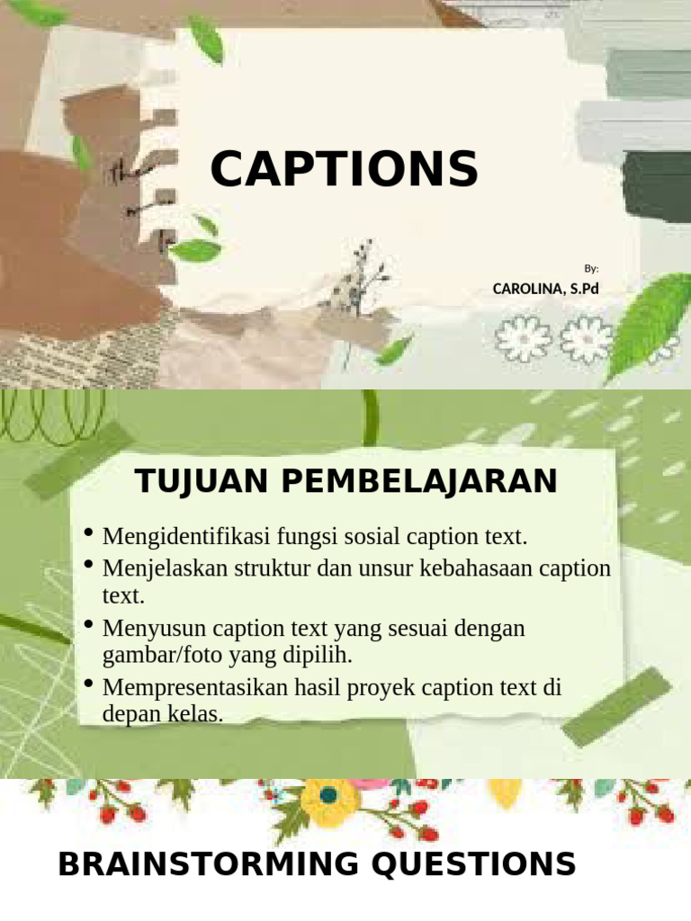 Captions | PDF