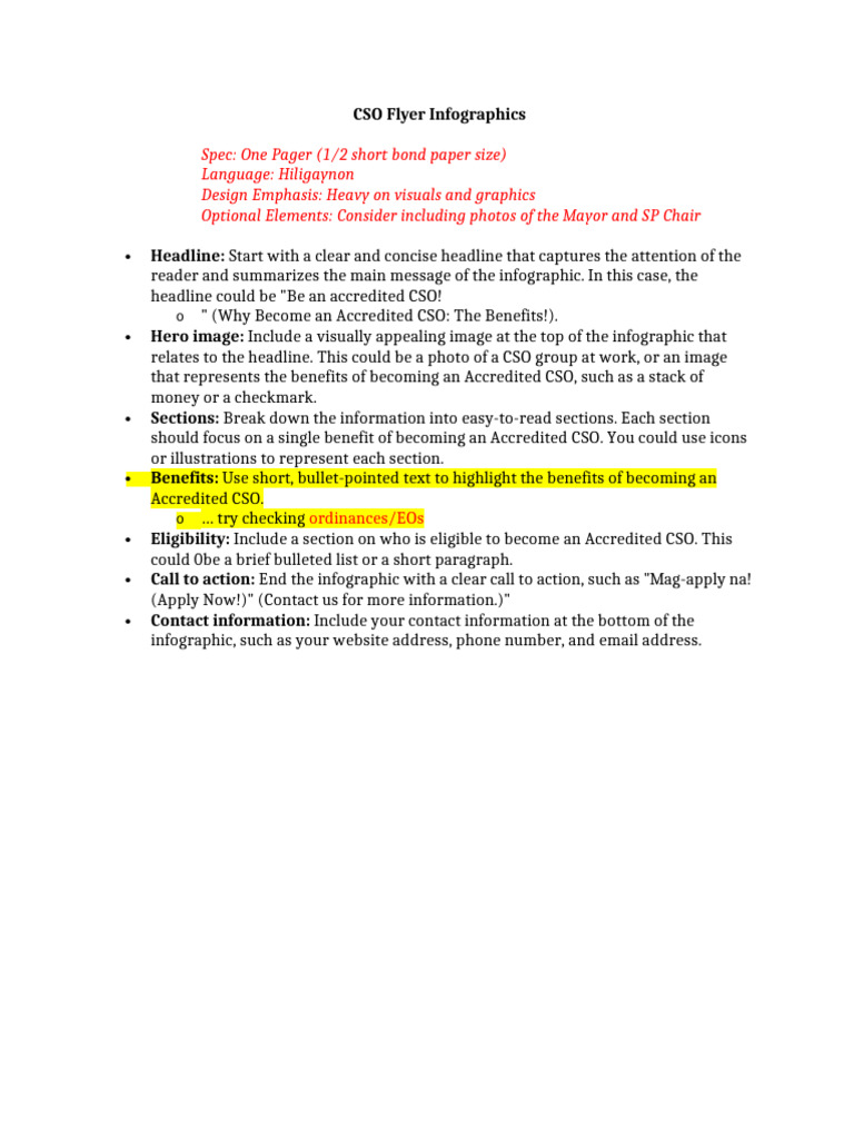 CSO Flyer Infographics | PDF