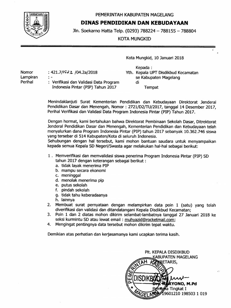 Validasi Data Pip | PDF