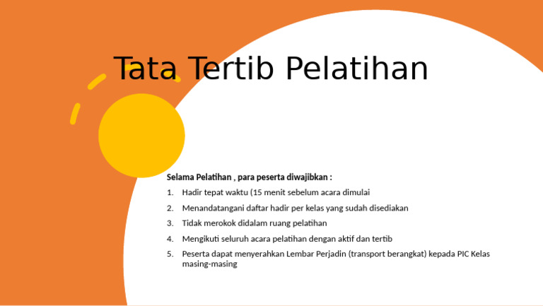 Tata Tertib Pelatihan | PDF