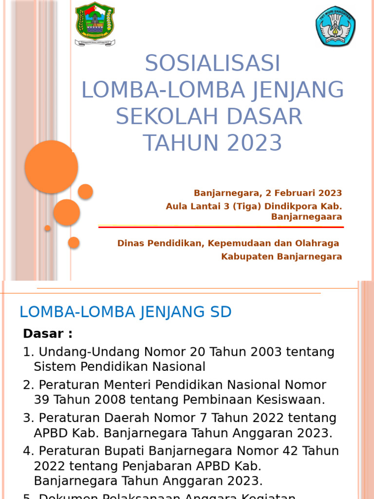 LOMBA-LOMBA SD TAHUN 2023 | PDF