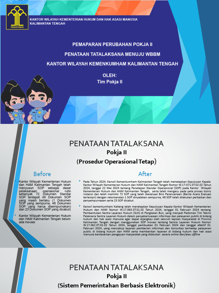 Slide Pemaparan Perubahan Pokja II WBBM Tahun 2024 | PDF