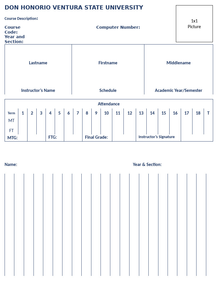 IndexCard Format DHVSU | PDF