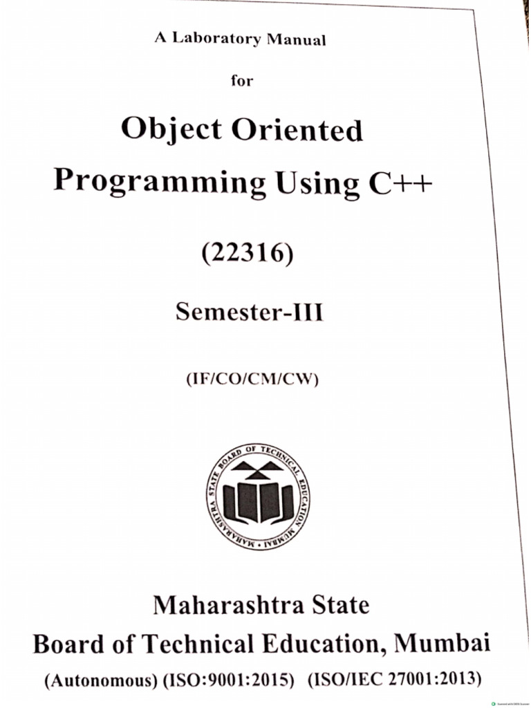 c++ Answer Manual | PDF