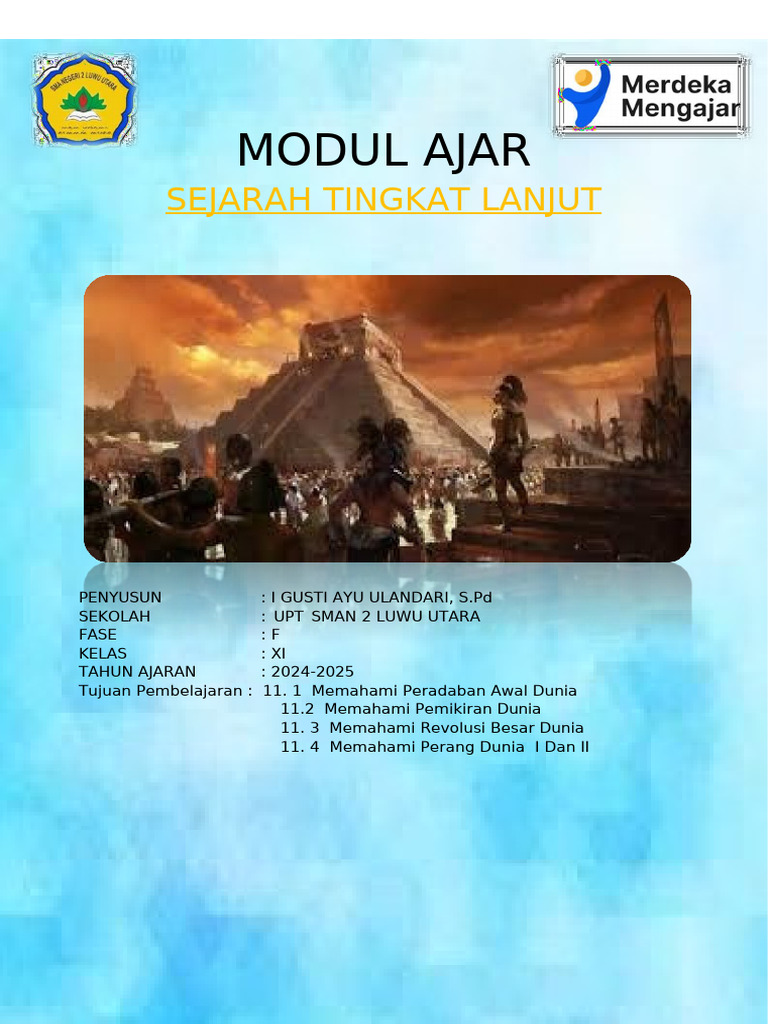MODUL AJAR SEJARAH LANJUT KELAS XI III | PDF