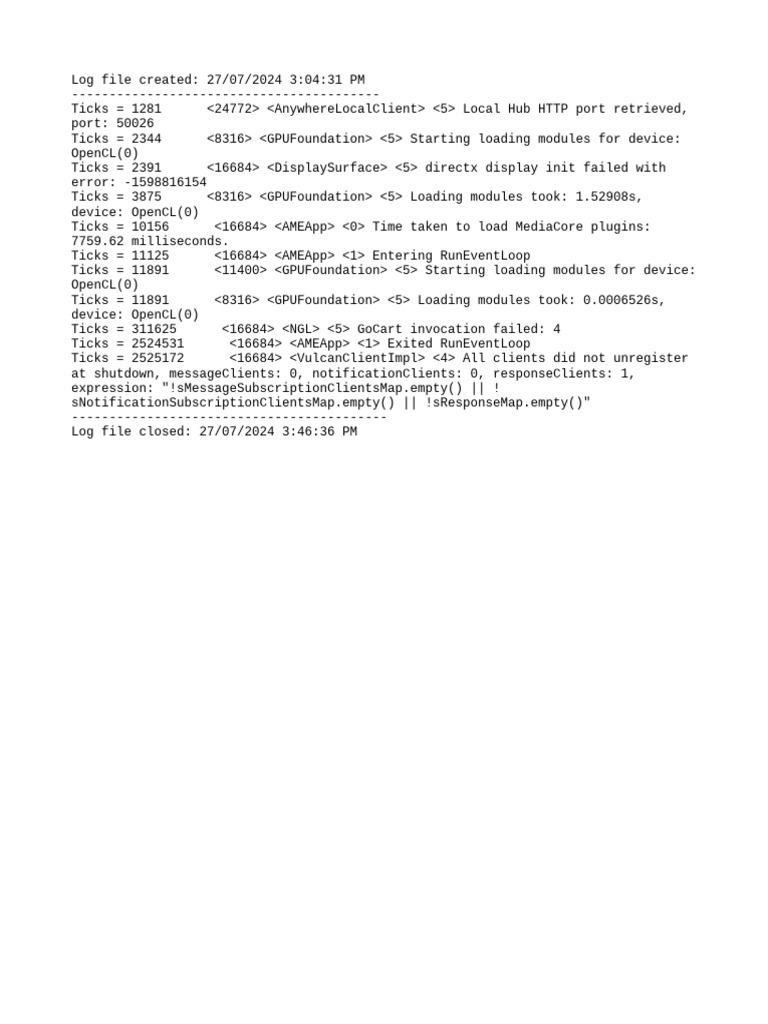 Adobe Media Encoder Log | PDF