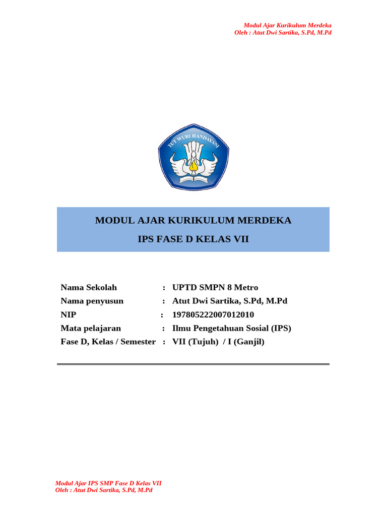 Modul Ajar Tema 01 | PDF