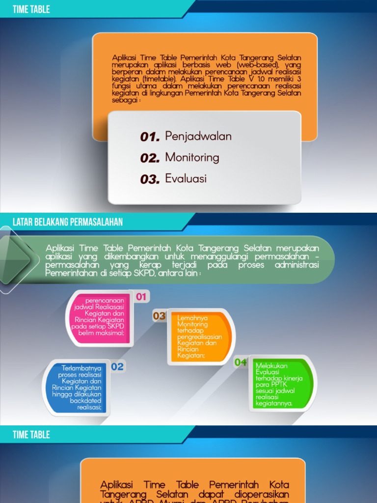 TIME TABLE Presentasi | PDF