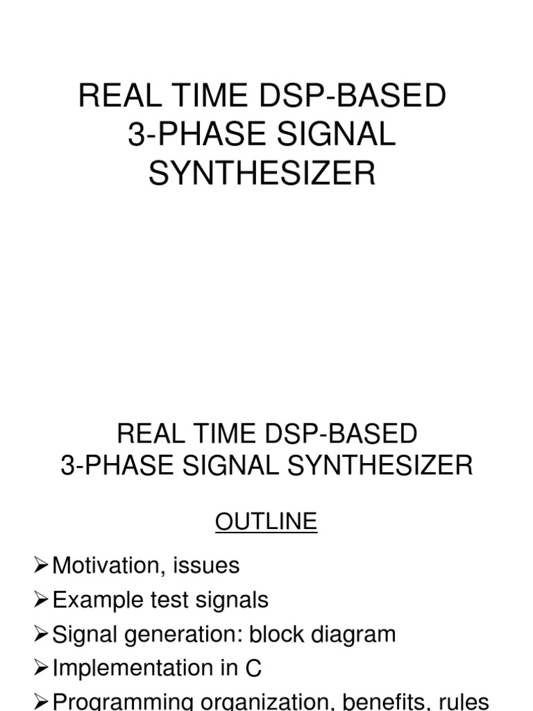 DSP-Based 3-Phase Signal Synthesizer | PDF | C (Programming Language ...