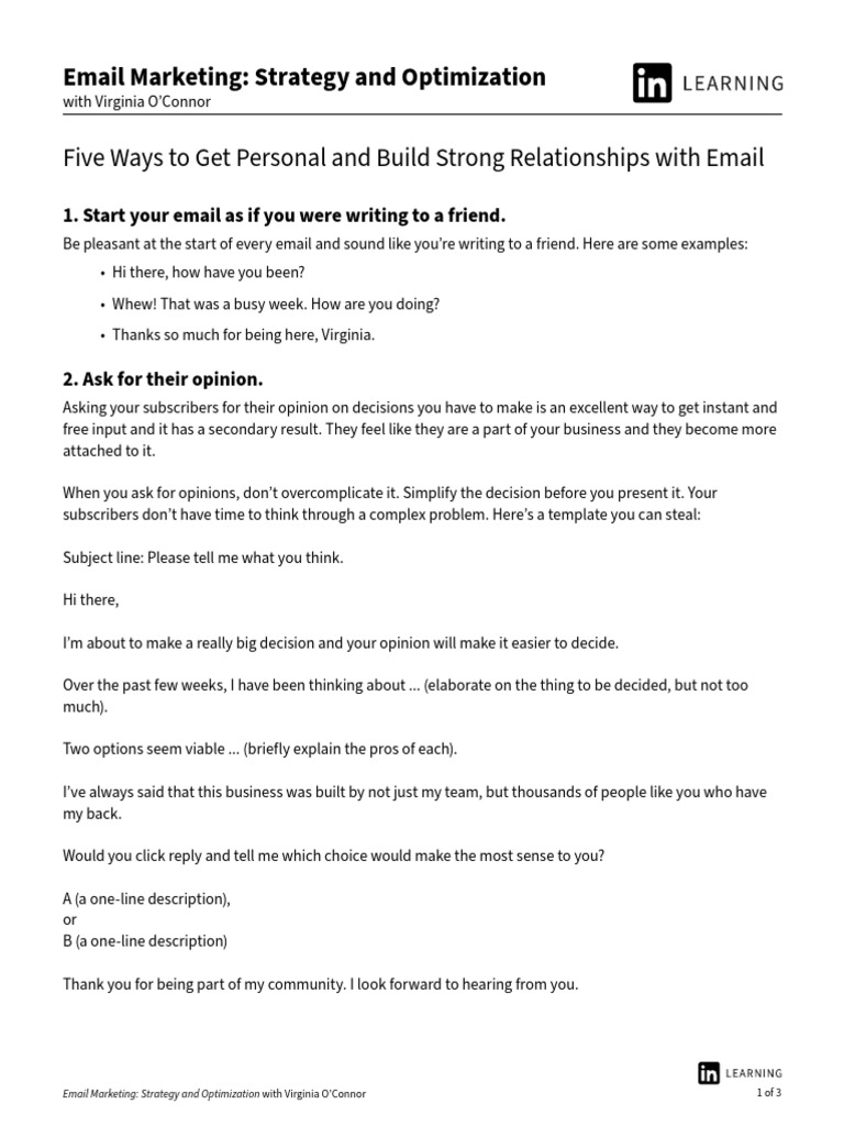 Cheat Sheet - Five Ways To Get Personal and Build Strong Relationships ... Cheat Sheet - Five Ways To Get Personal and Build Strong Relationships ...