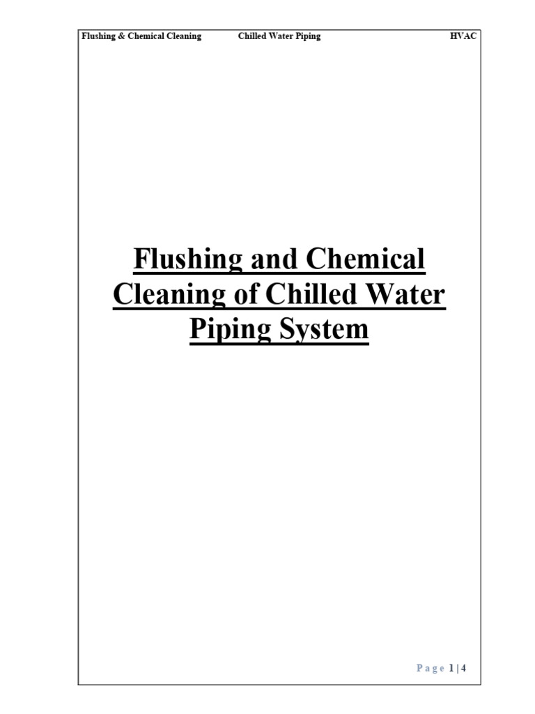 CHWP Flushing and Cleaning | PDF