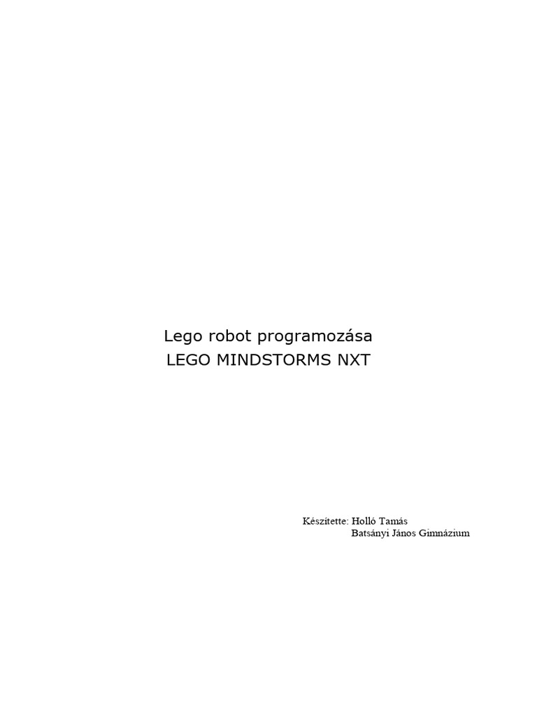 Lego Robot Programozasa | PDF