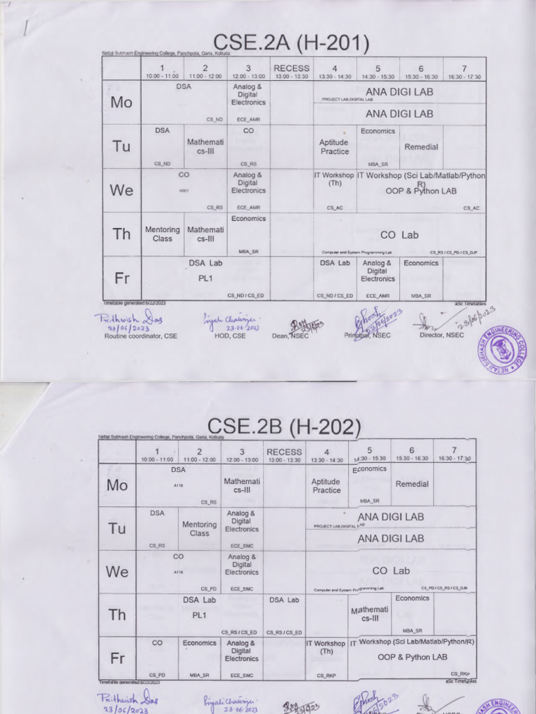 CSE Odd 23-24 | PDF