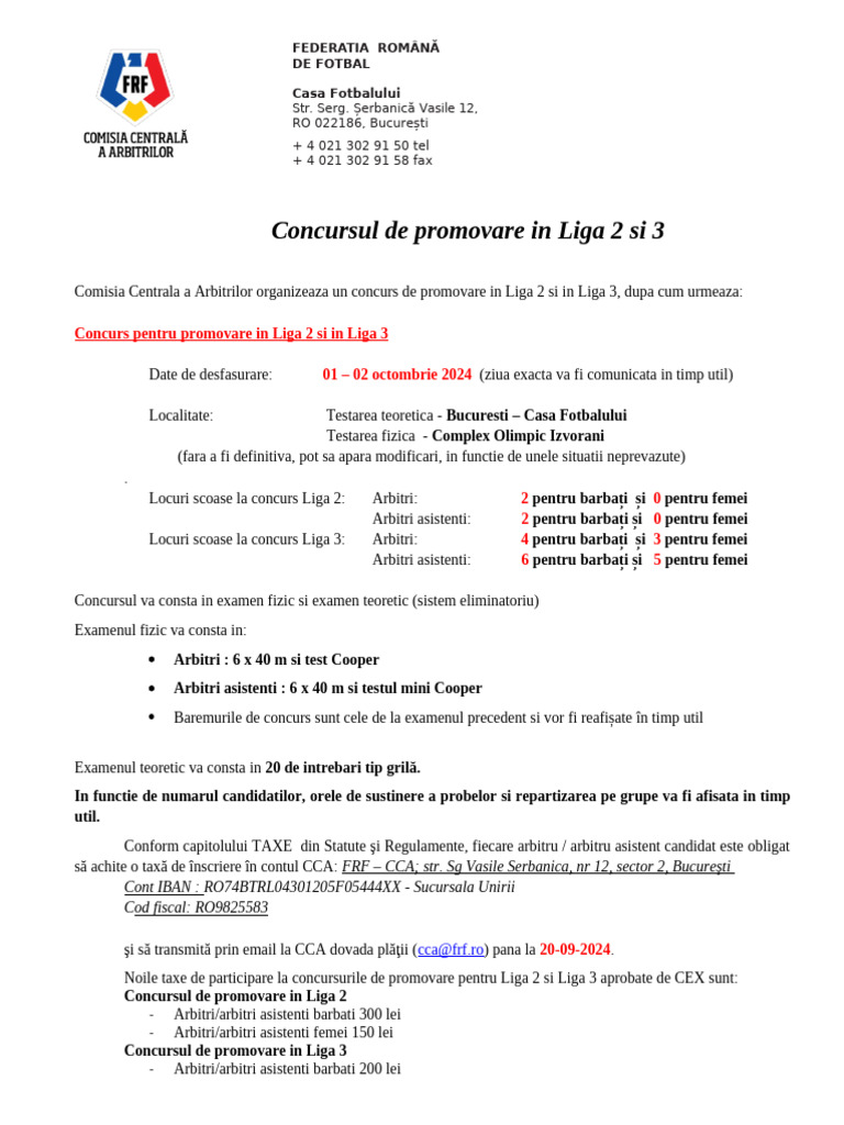 Detalii Concurs 2024 | PDF