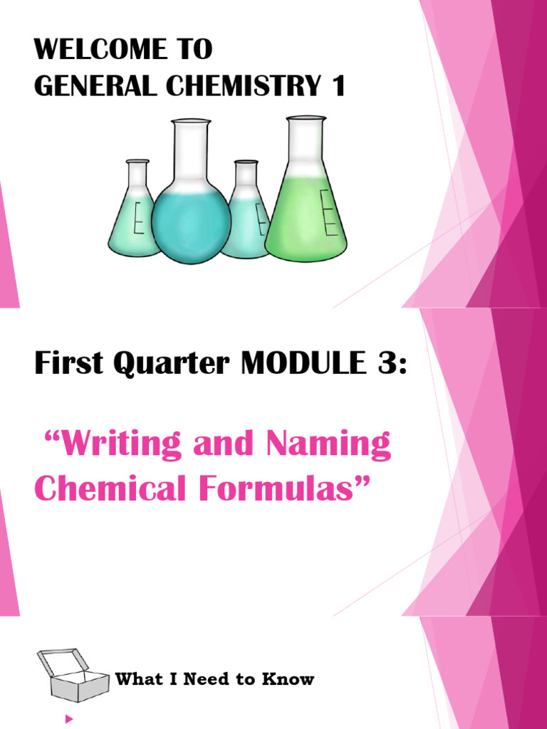 Module 3 Writing and Naming Chemical Formulas | PDF | Chemical ...