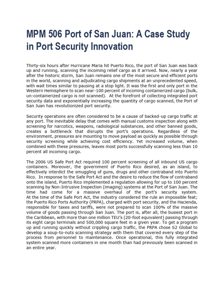 MPM 506 Case Study | PDF