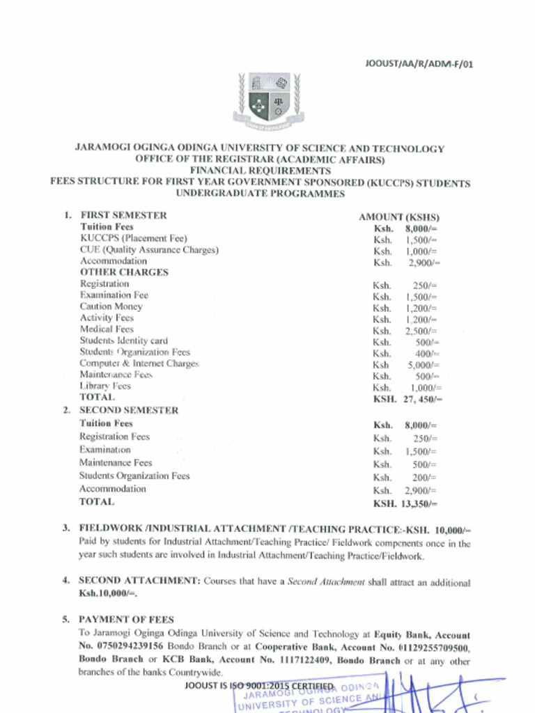 Fees Structure Yr1 | PDF