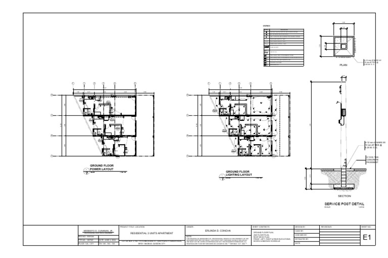 Ground Floor Power Layout Ground Floor Lighting Layout: Residential 3 ...