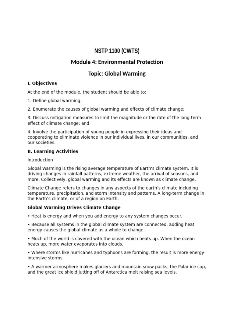 Environmental Protection CWTS | PDF