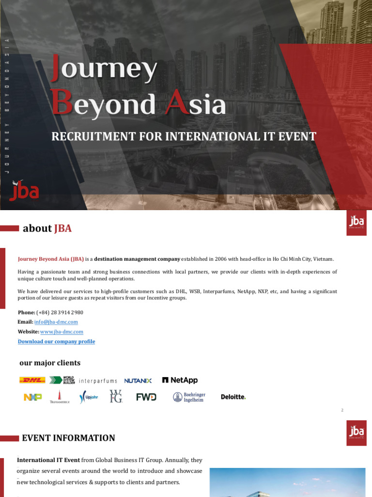 Eng - Recruitment For International It Event | PDF