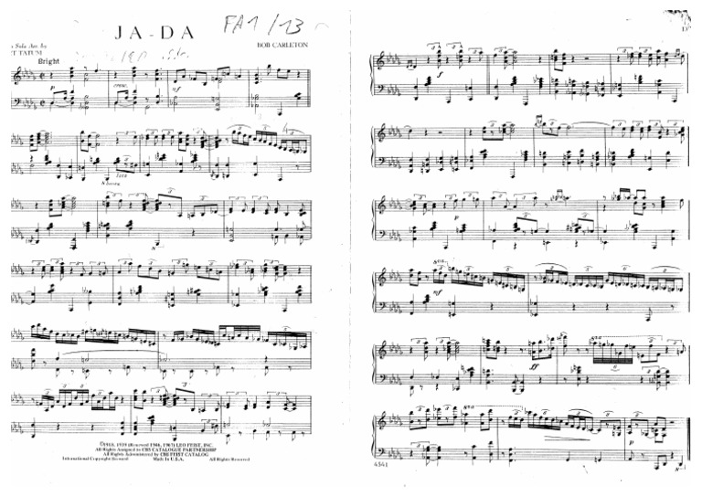 Art Tatum Jada | PDF