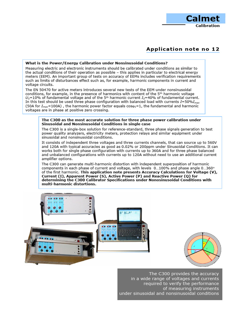 AN12 EN 2014 07 The Calmet C300 Calibrator Under Nonsinusoidal ...