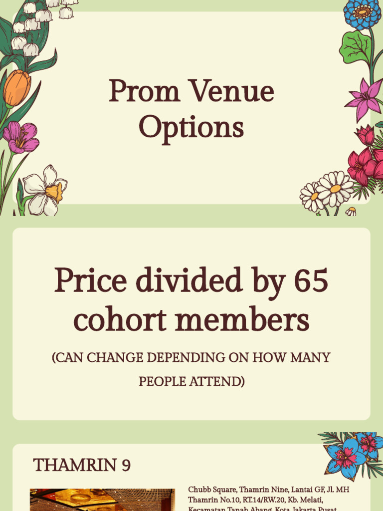 Prom Venue Options | PDF