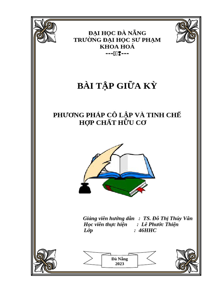 Tiểu luận Chiết tách HCHH - Lê Phước Thiện | PDF